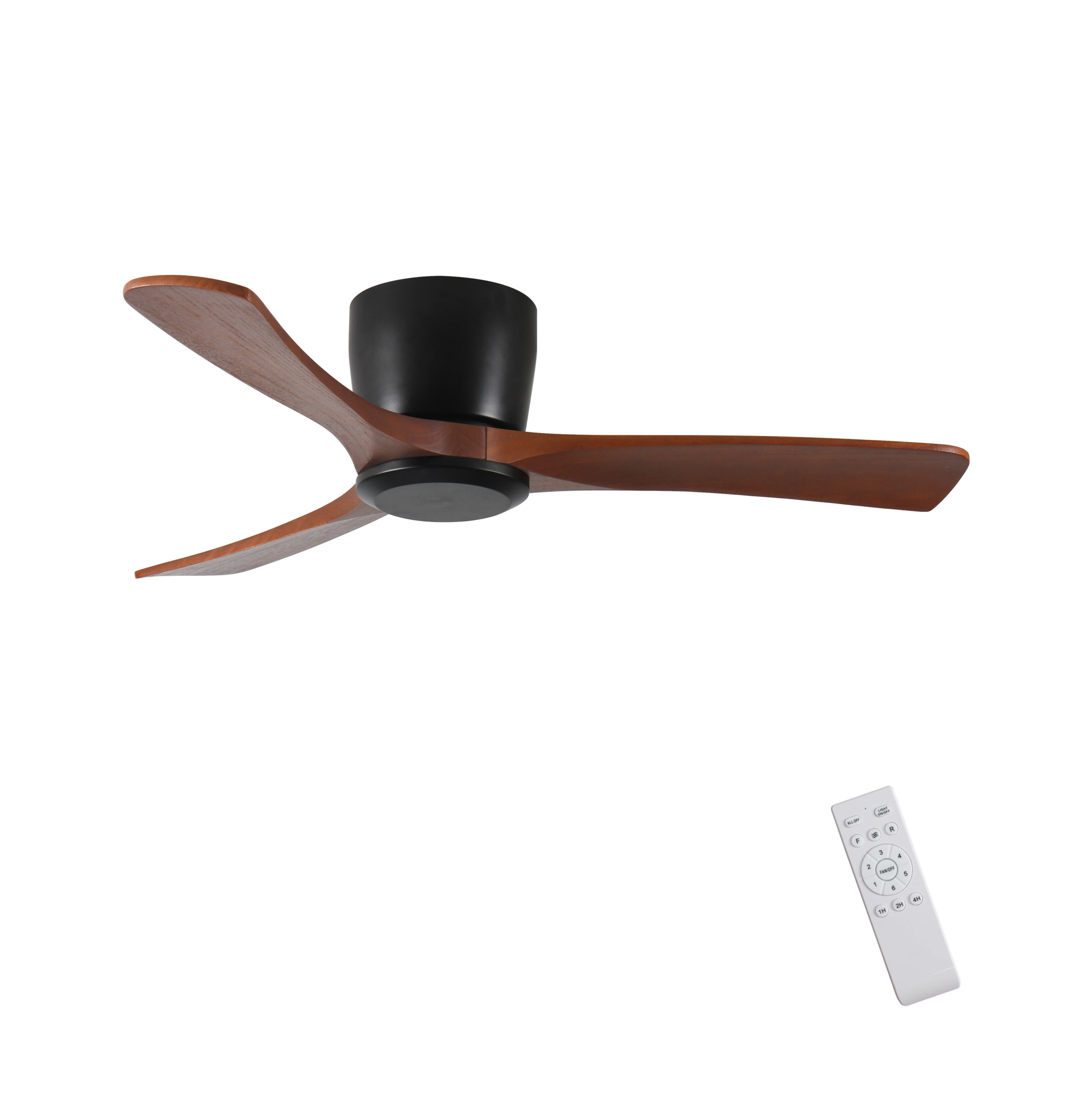 42 Inch Ceiling Fan no light with Control, Low Profile Flush Mount ...