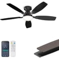 42 Inch Ceiling Fans with Lights，Remote & App Control, Quiet Reversible ...