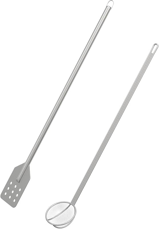 42 Inch Crawfish/Crab Boil Mixing Stir Paddle and Wire Mesh Skimmer ...