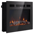 42-Inch Electric Fireplace, 1500W, Wall Mounted & Recessed, Flat Style ...