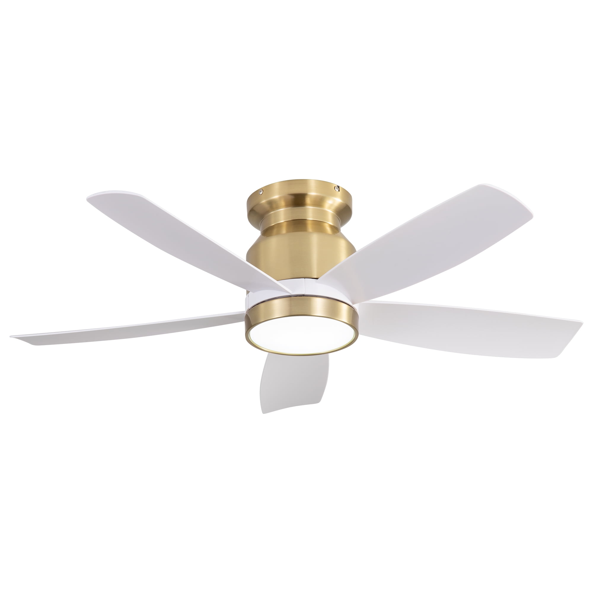 42 Inch Flush Mount Ceiling Fans with LED Light 22W and Remote Control ...