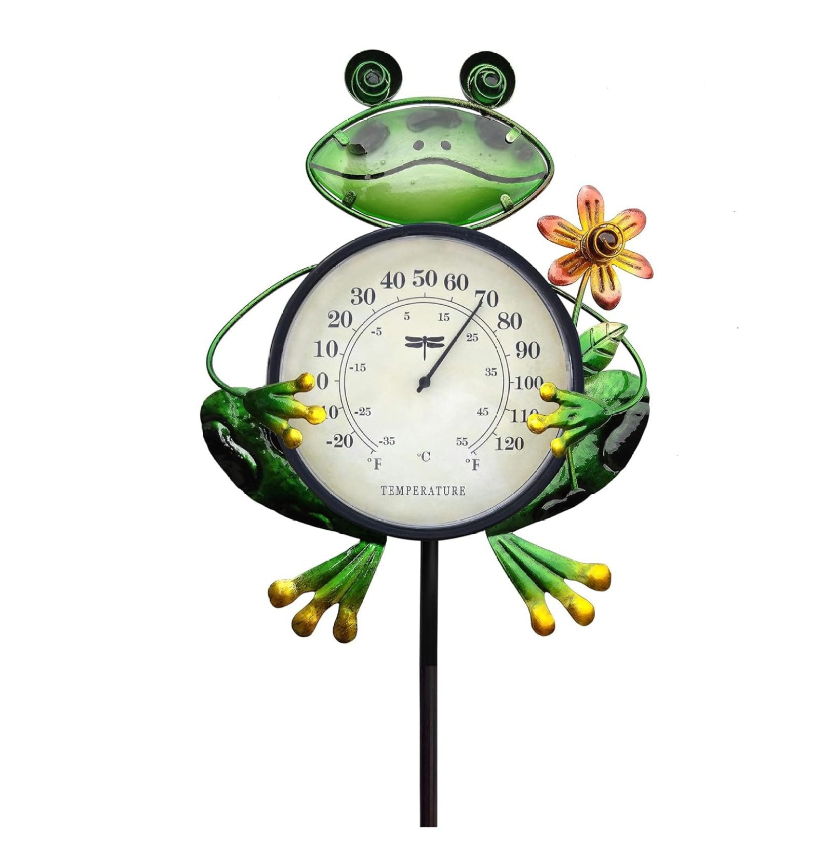 42 Inch Frog Outdoor Thermometer Decorative Garden Stakes,Metal ...