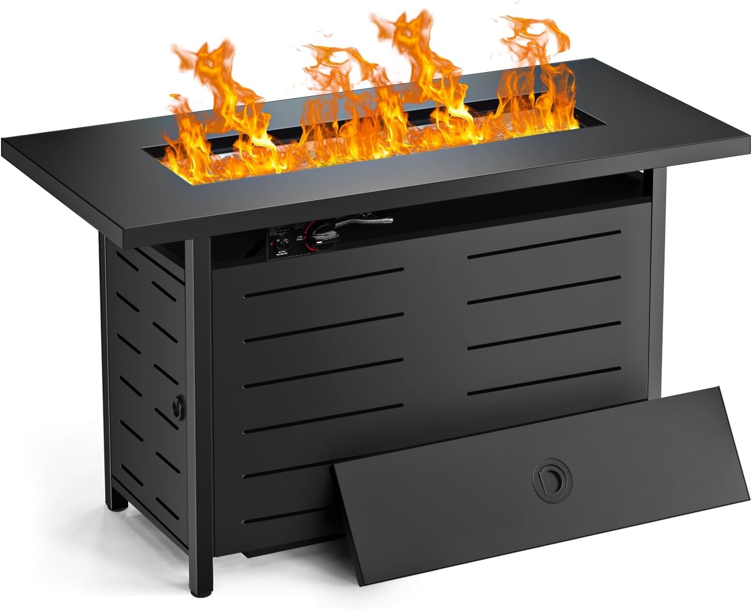 42 Inch Gas Fire Pit Table, 60,000 BTU Propane Pits for Outside with ...