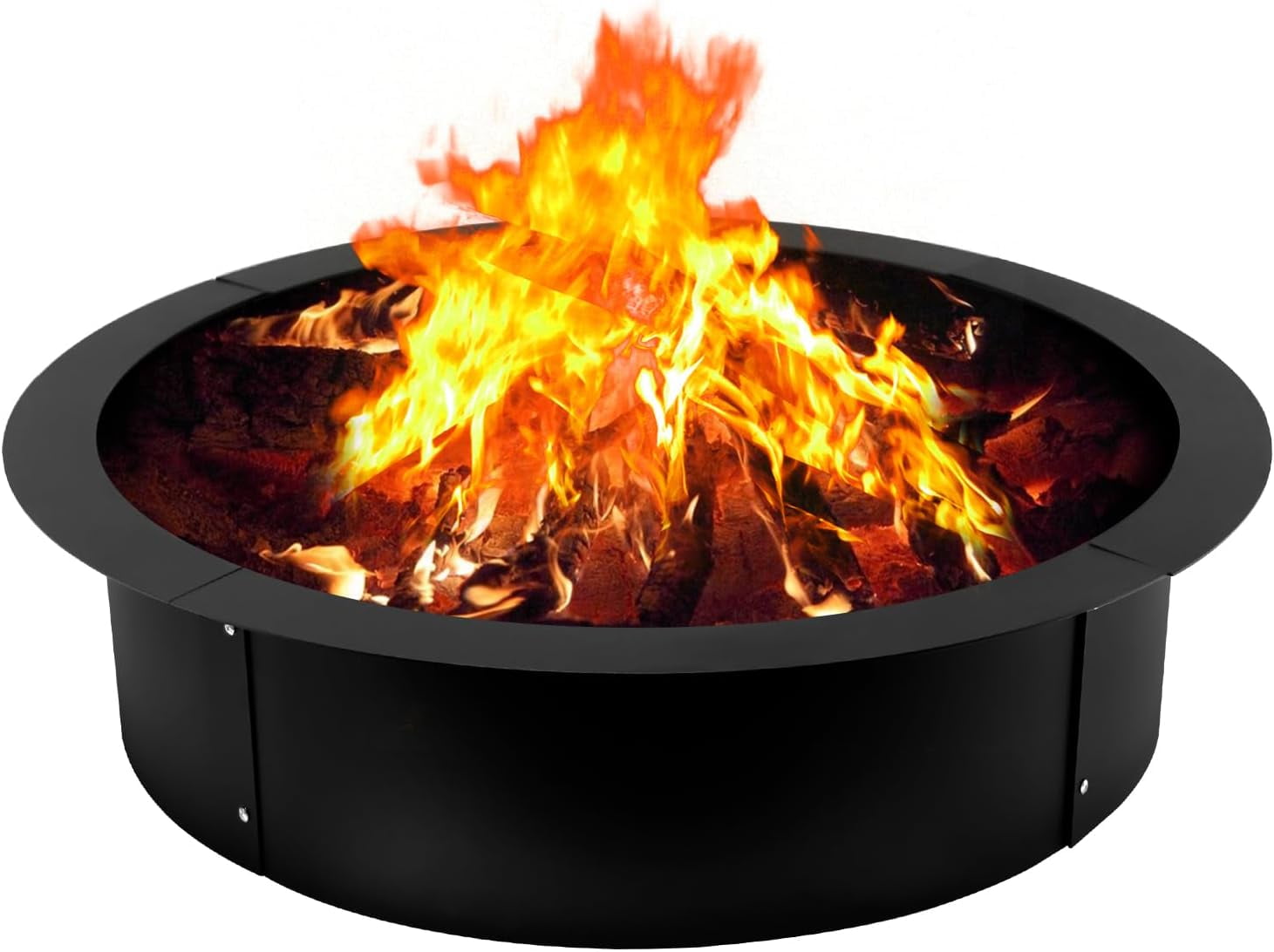 42-Inch Heavy Duty Steel Fire Pit Ring,Smokeless Outdoor Fire Pit ...