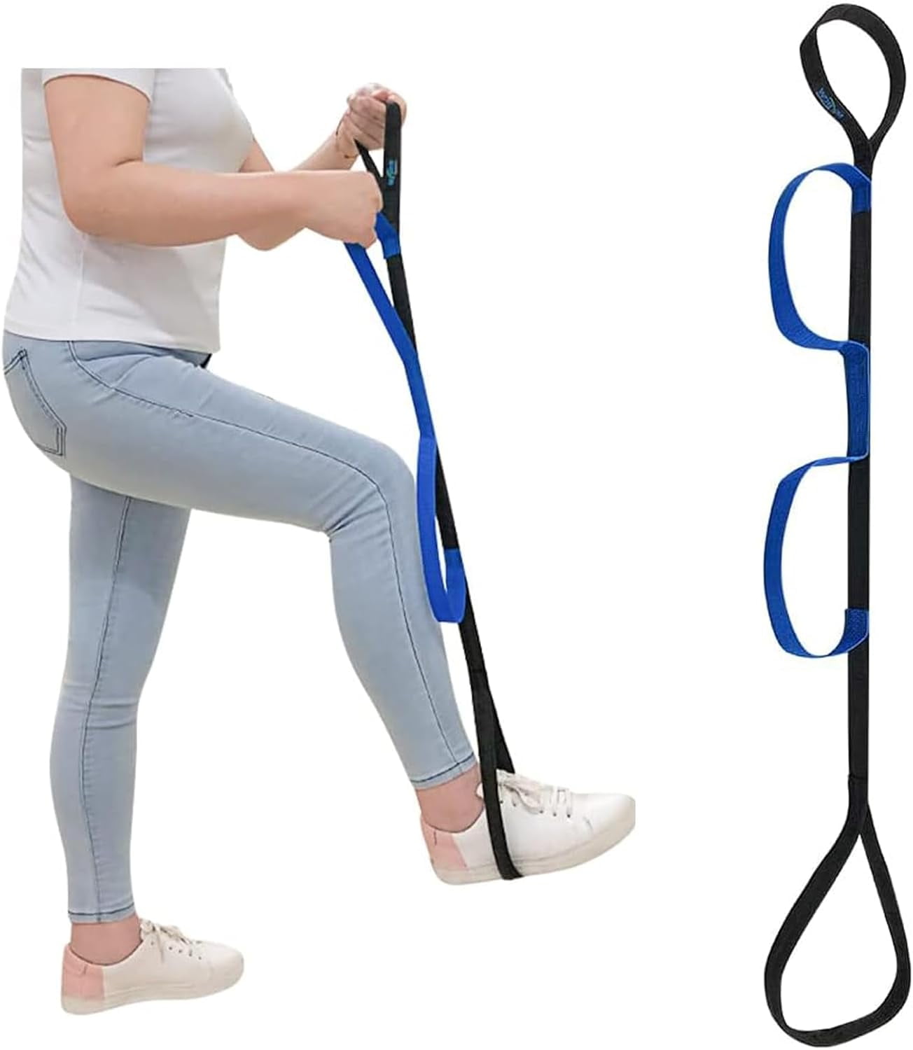 42 Inch Leg Lifter Strap Hand Grip for Adult, Senior, Elderly,Long Legs ...