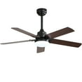 42 Inch Low Profile Ceiling Fan, 5 Blades, Noiseless, Reversible DC ...