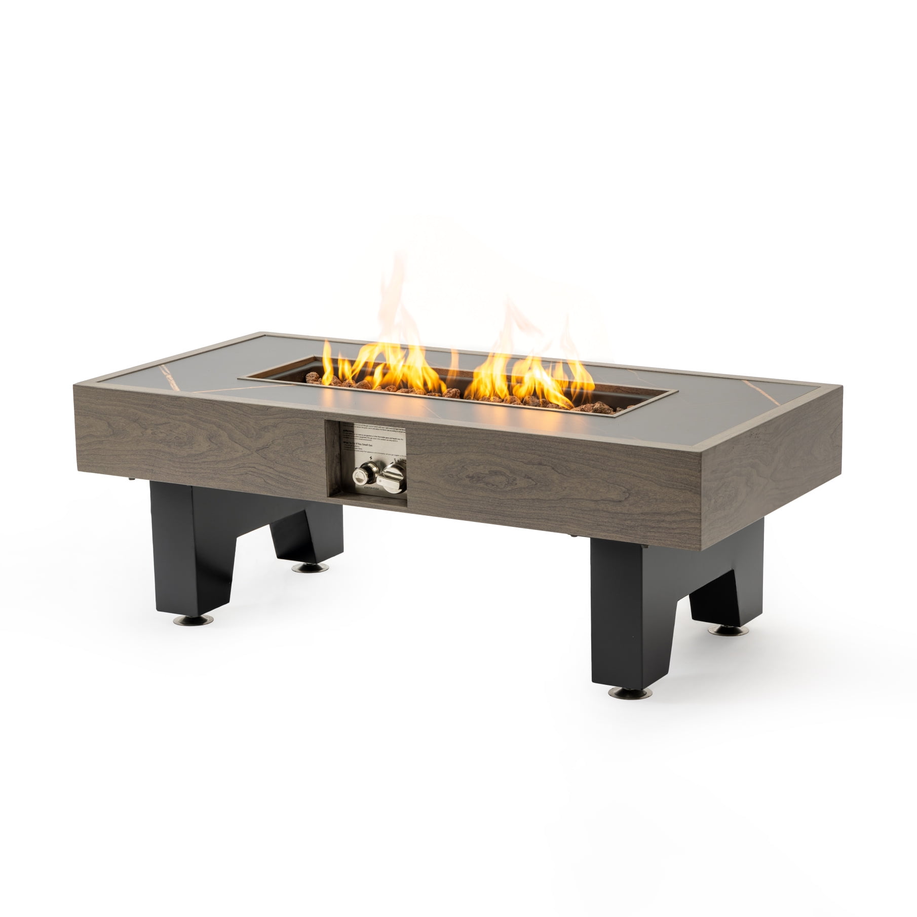 42-Inch Outdoor Propane Fire Pit Table with Adjustable Flame Control ...