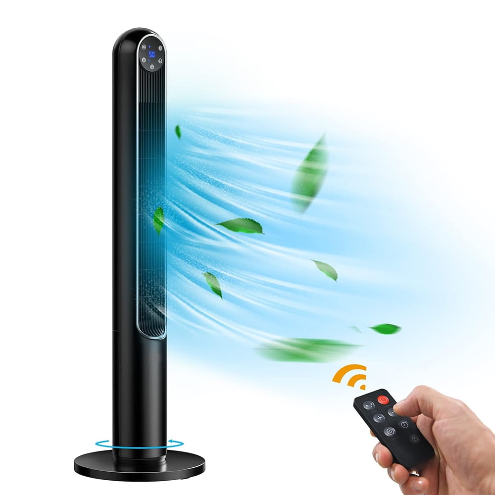 42-Inch Portable Fan, Tower Fan with 80 Degrees Oscillating, Quiet ...