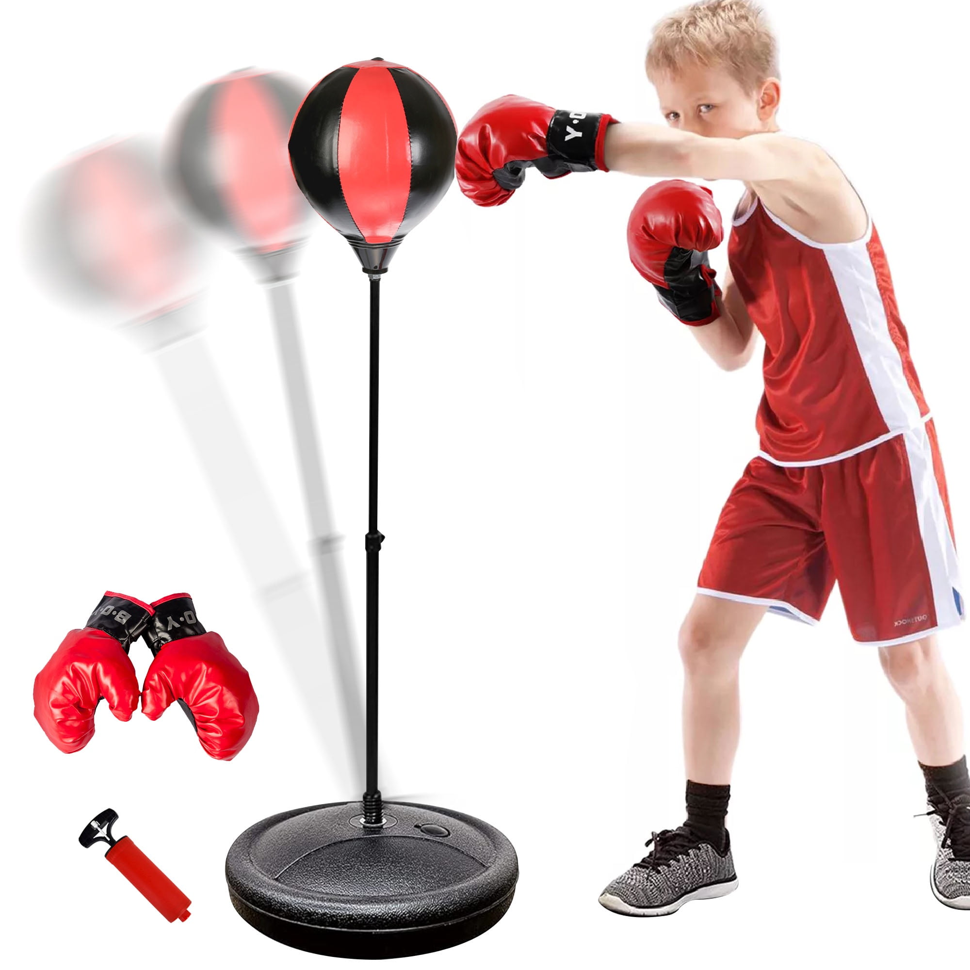 42 Inch Punching Bag for Kids with Stand & Boxing Gloves, Height ...