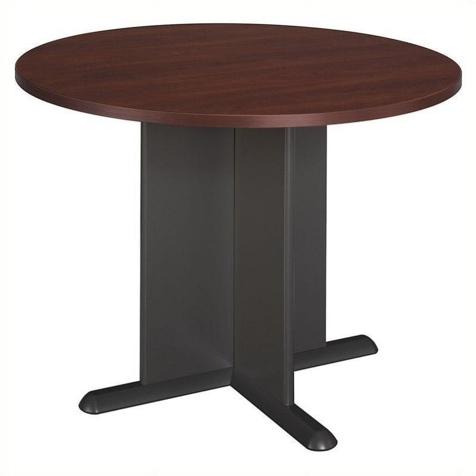 42 Inch Round Conference Table in Hansen Cherry - Engineered Wood ...