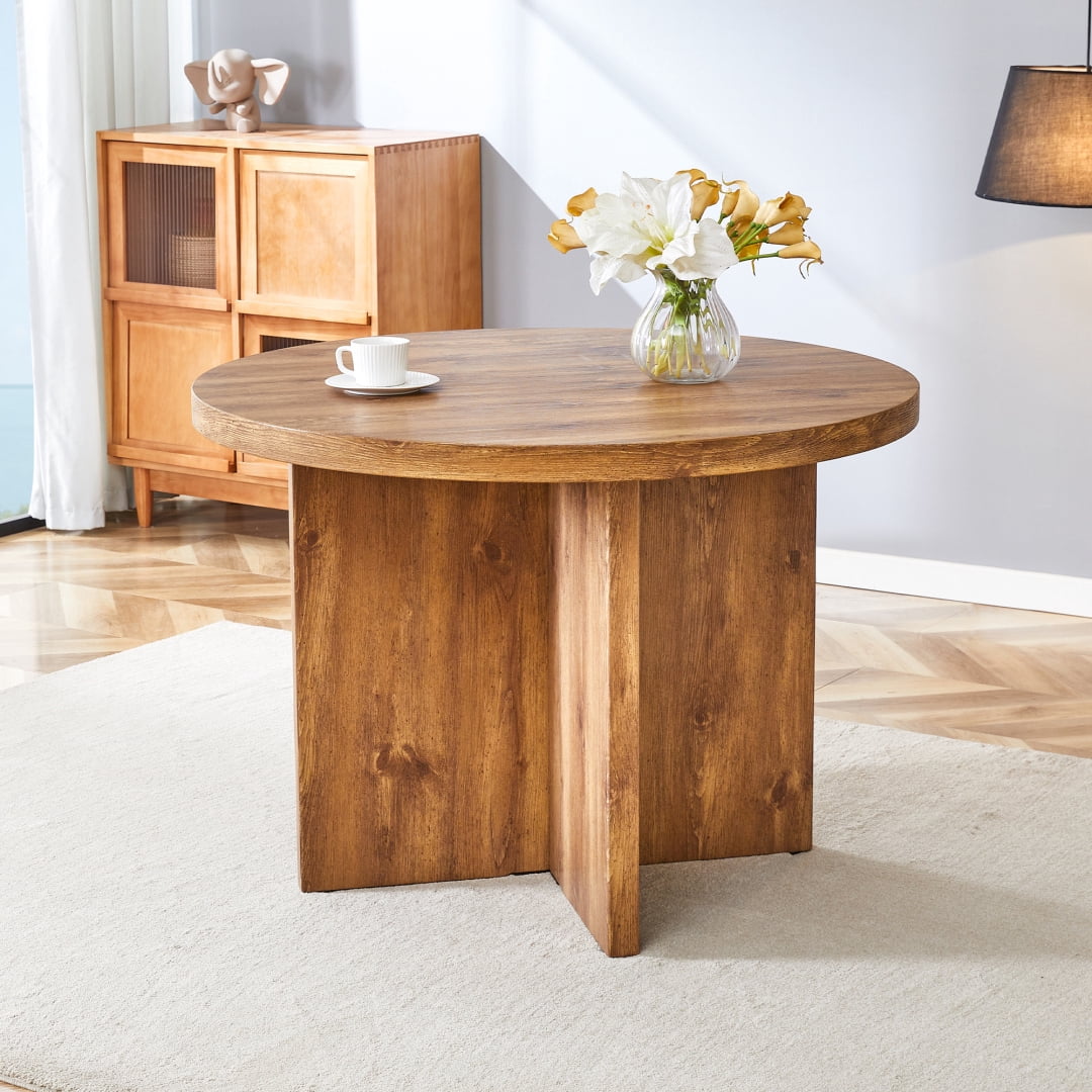 42 Inch Round Dining Table for 4-6, Modern Kitchen Table Small Dinner ...