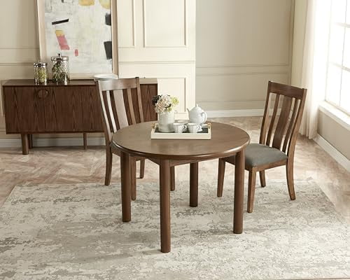 42-Inch Round Dining Table for 4 Persons, Mid Century Modern Design ...