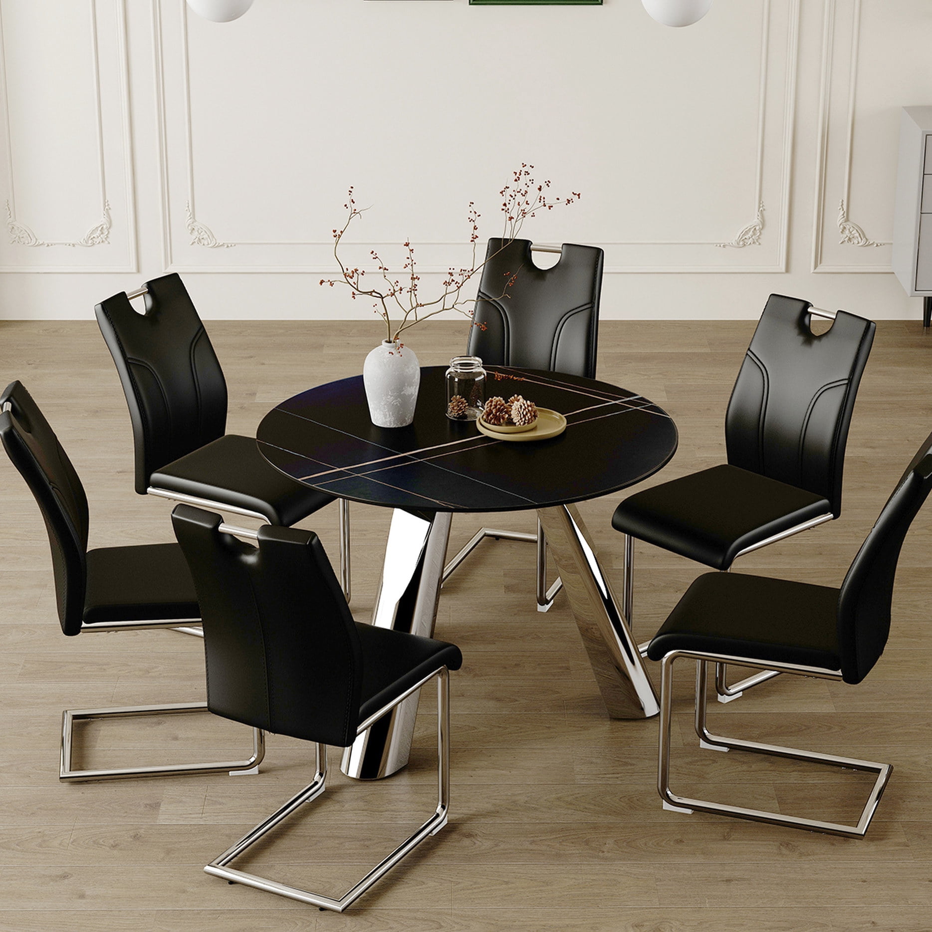 42 - Inch Round Table and Chair Collection | For Family Dinners and ...