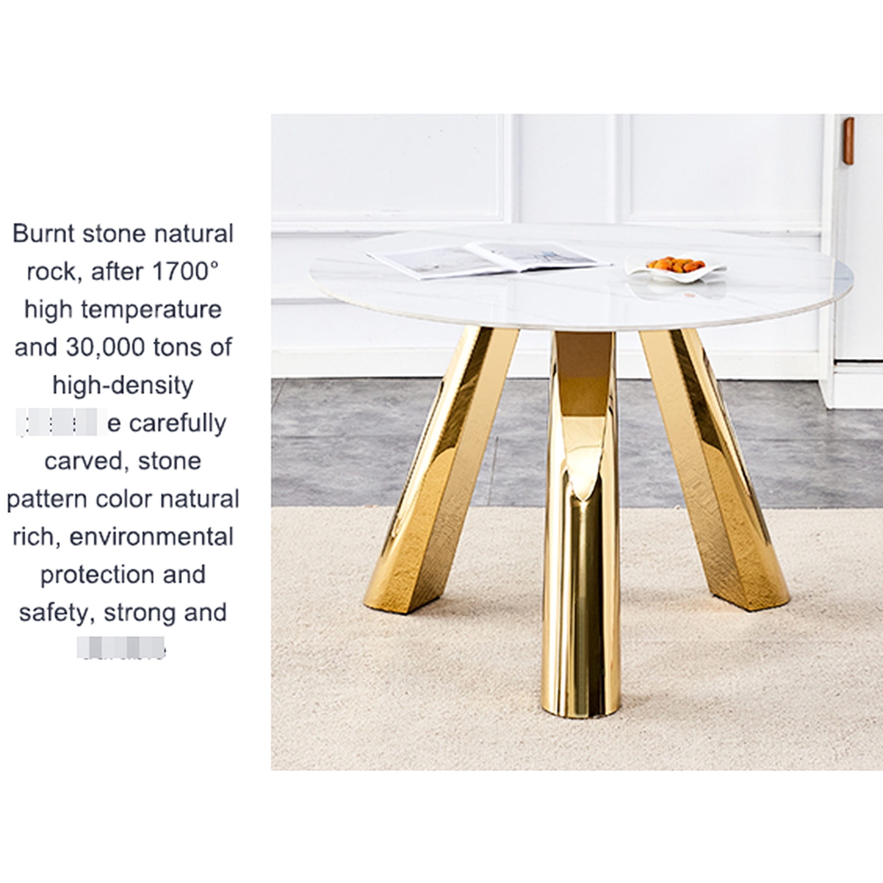 42-Inch Round Table for Home Living | Environmentally Friendly ...