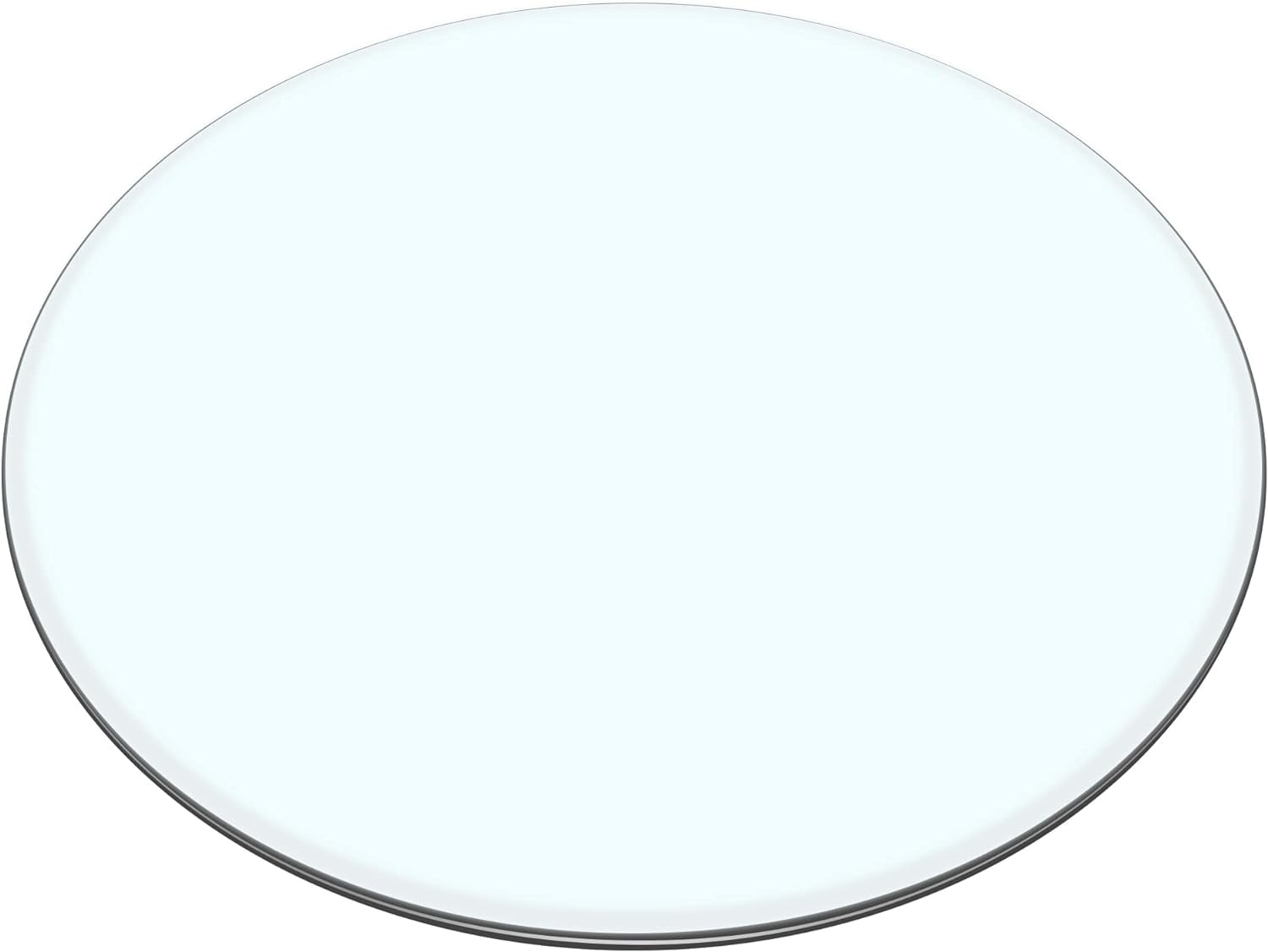42 Inch Round Tempered Glass Table Top, 0.35 Inch Thick Clear Circular ...