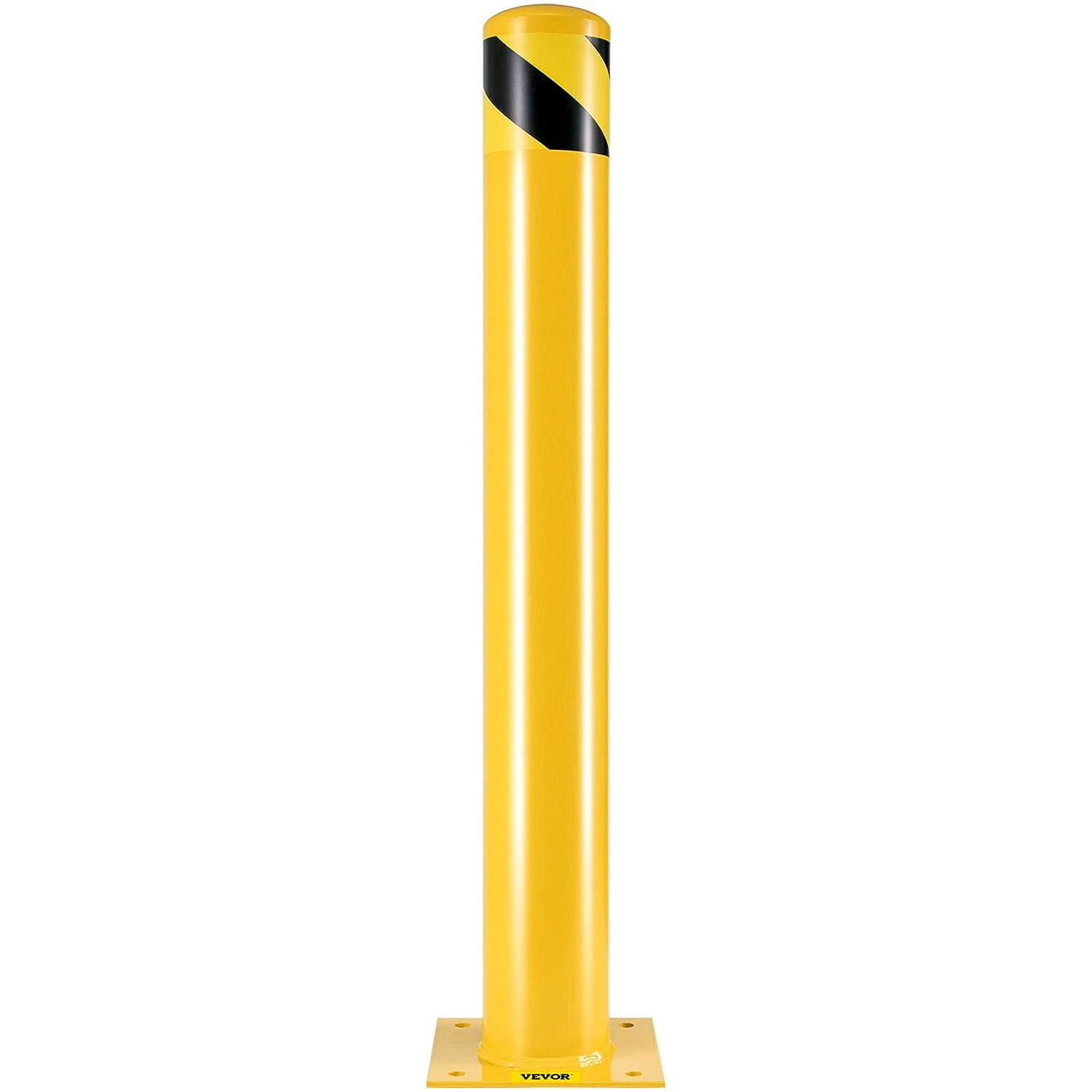 42 Inch Steel Safety Bollards Post with 4 Anchor Bolts, 4.5 Inch ...