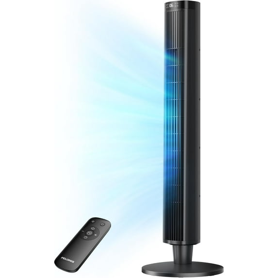 42-Inch Tower Fan for Bedroom – 26ft/s, 90° Oscillating Tower Fan with ...