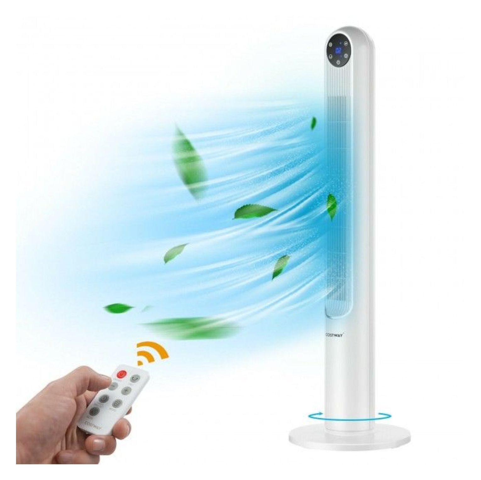 42 Inch Tower Fan with Remote, 80° Oscillation & Smart Display - 3 ...