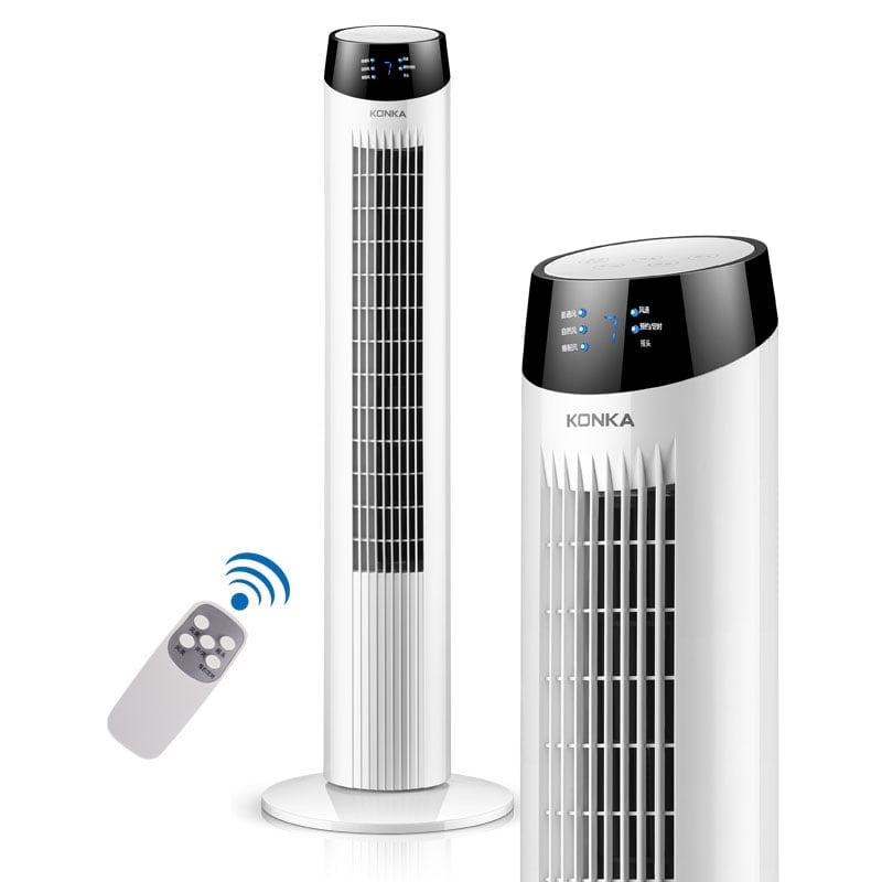 42 Inches Tower Fan with Adjustable Thermostat, 4 Fan Speeds, 3 Heat ...