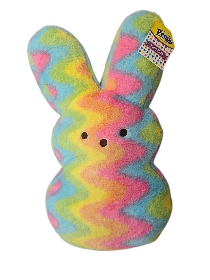 42" Jumbo Peeps Easter Bunny Plush - Zig Zag Pastel Rainbow - Walmart.com