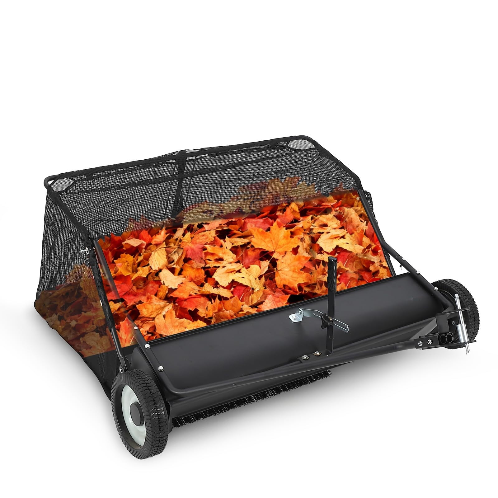 42 in Lawn Sweeper Tow Behind, Pull Behind Yard Sweeper, 21 cu. ft ...