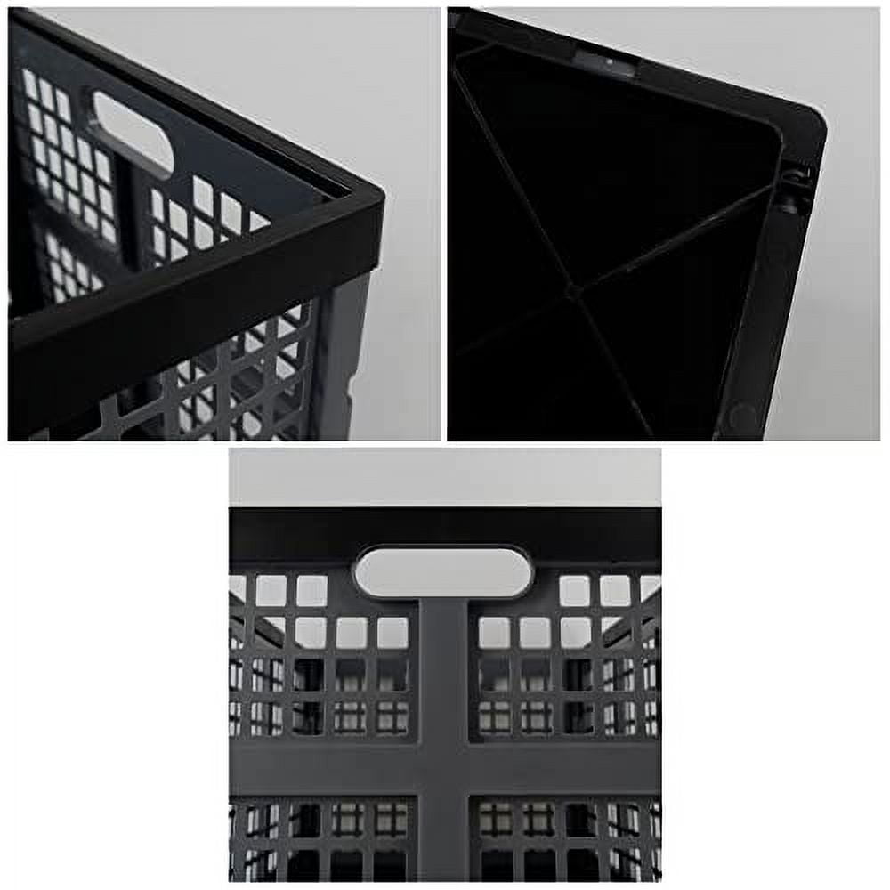 42 Liter Plastic Collapsible Storage Crate, Stacking folding crate, 4 ...