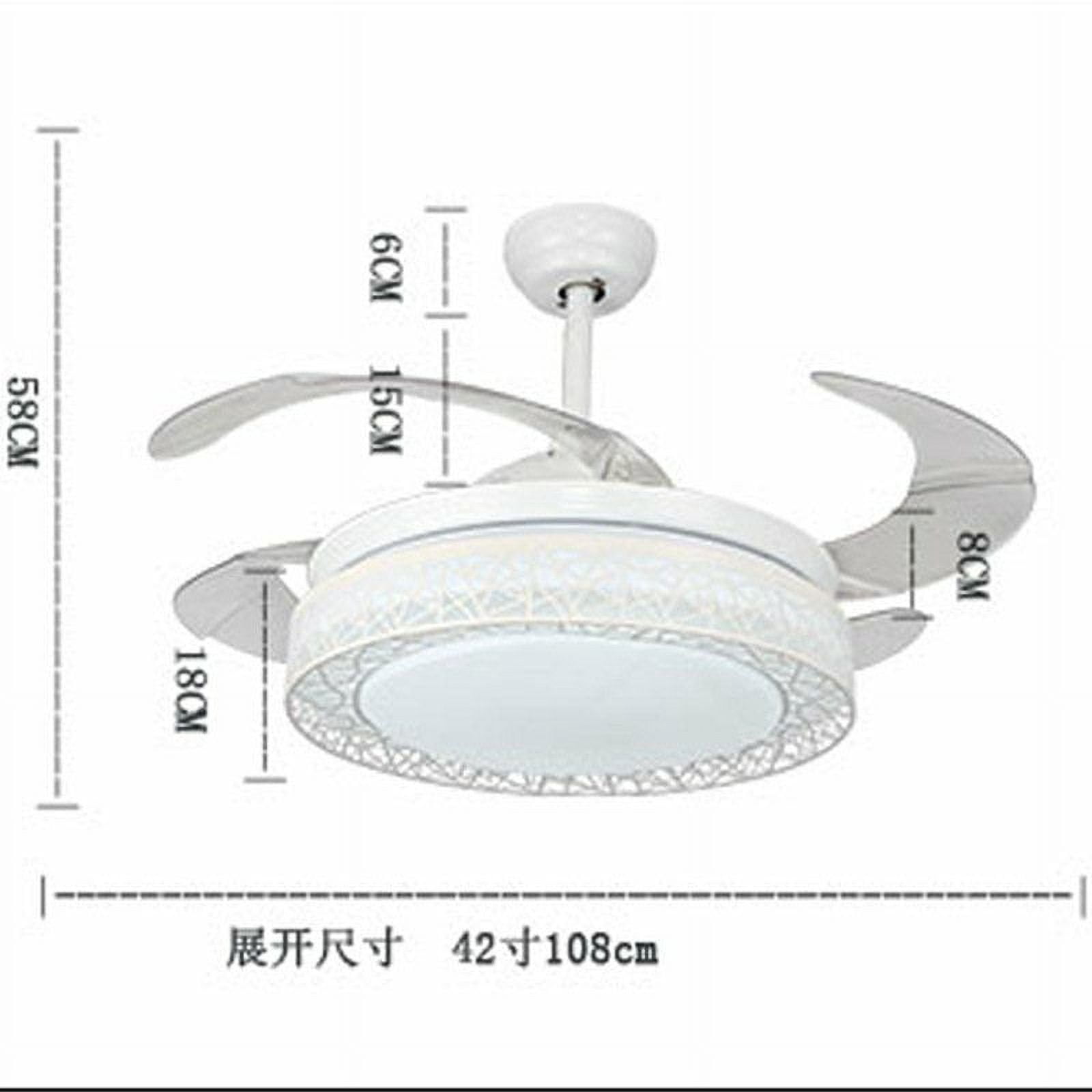 42” Modern Ceiling Fan LED Light Crystal Chandelier Lamp Dimmable ...