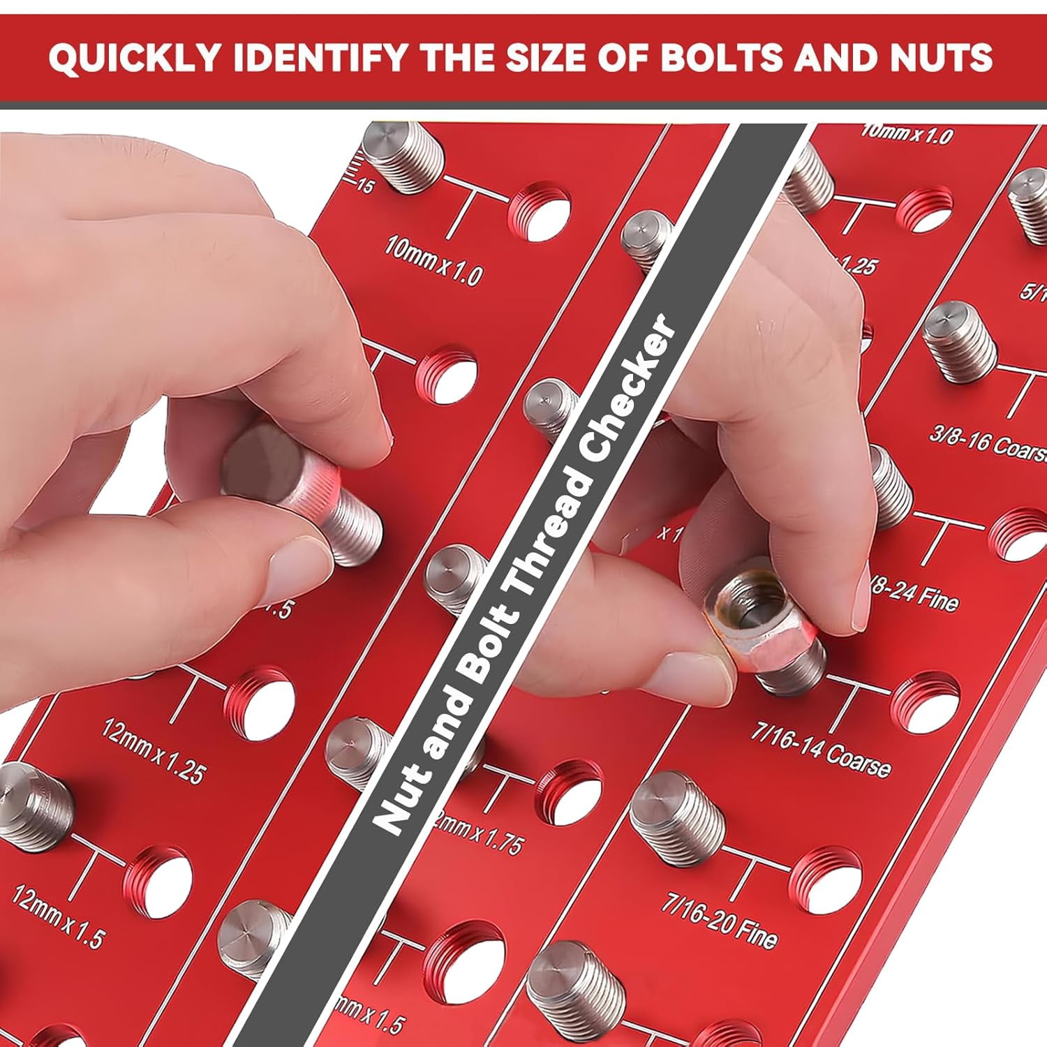 42 Nut and Bolt Thread Checker, Bolt Size and Thread Gauge, Bolt and ...