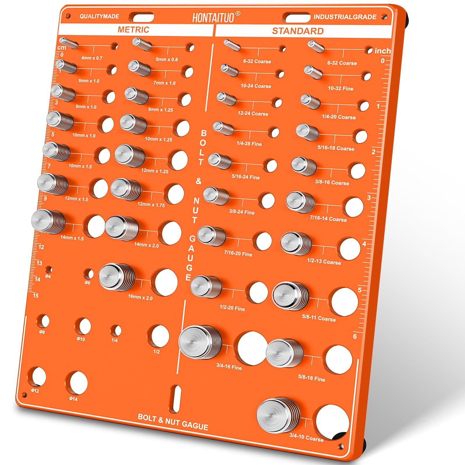 42 Nut and Bolt Thread Checker Standard and Metric,Bolt Size and Thread ...