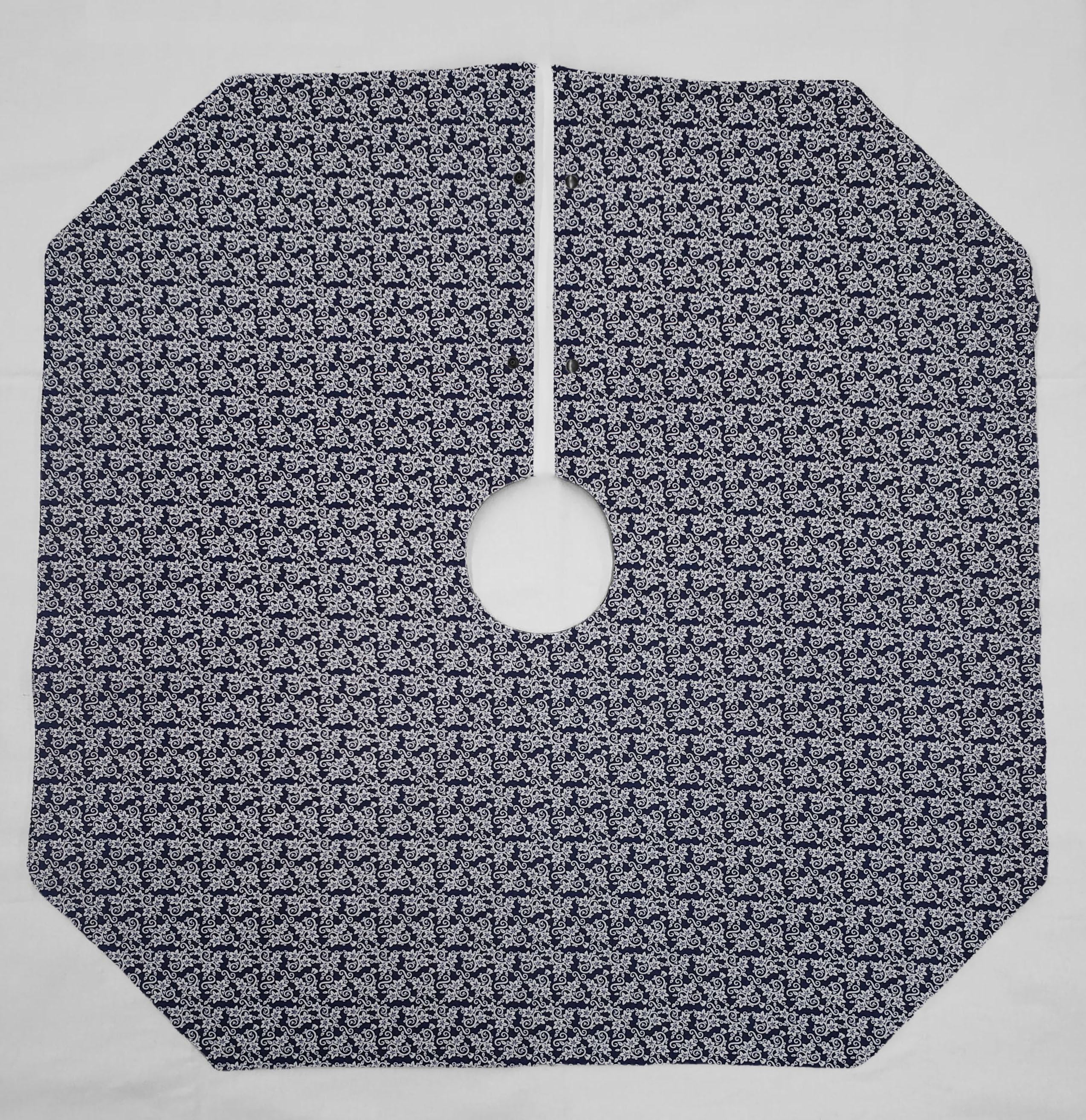 Damask Christmas Tree Skirt By Penny's Needful Things (Navy Blue Floral ...