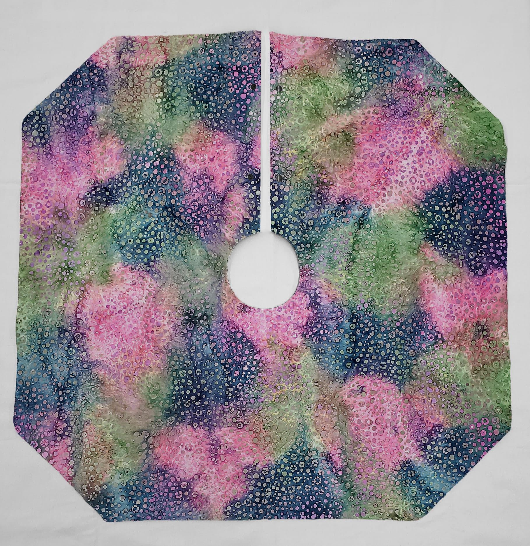 Batik Tie Dye Christmas Tree Skirt By Penny's Needful Things (Pink Blue ...