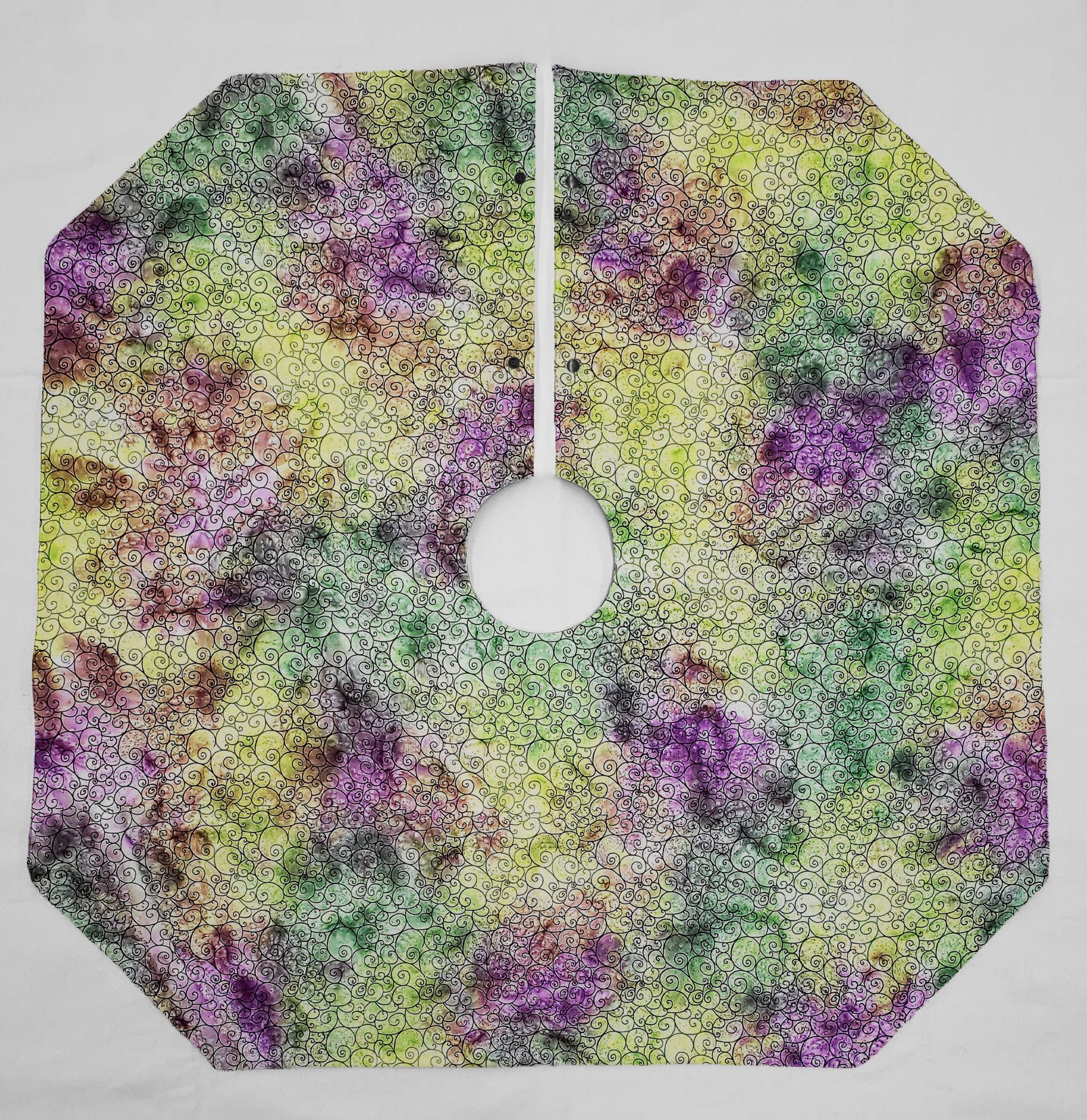 Batik Tie Dye Christmas Tree Skirt By Penny's Needful Things (Purple ...