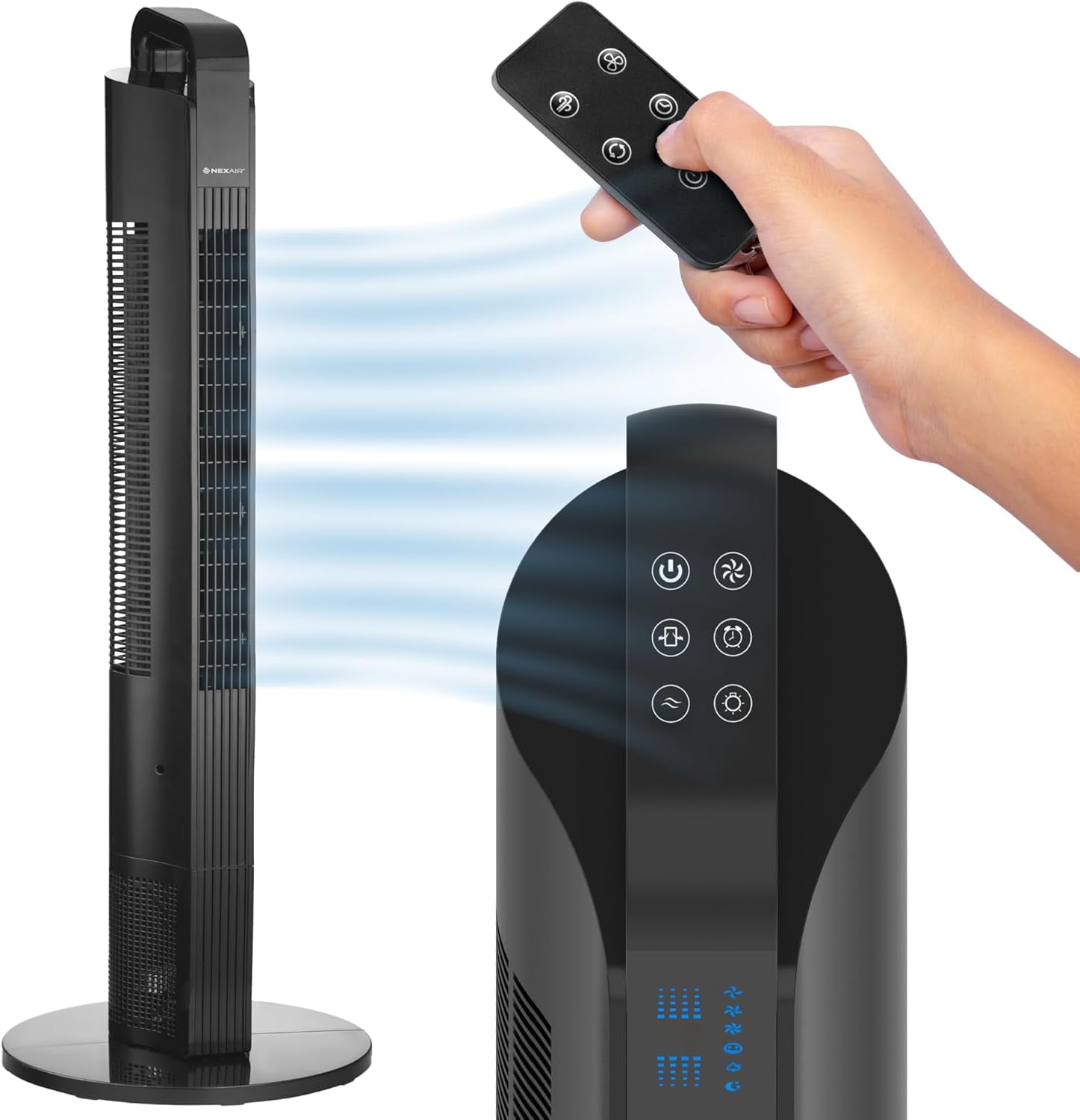 42” Oscillating Tower Fan, 3 Speed Portable Fan Tower With Remote ...