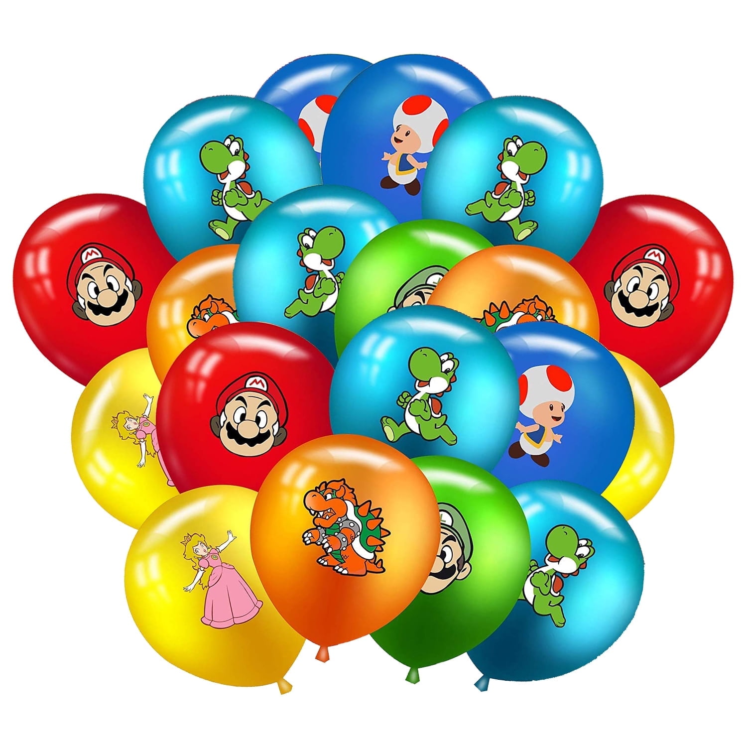 42 PCS Latex Mario Balloons Birthday Party Balloons Mario Game Theme ...