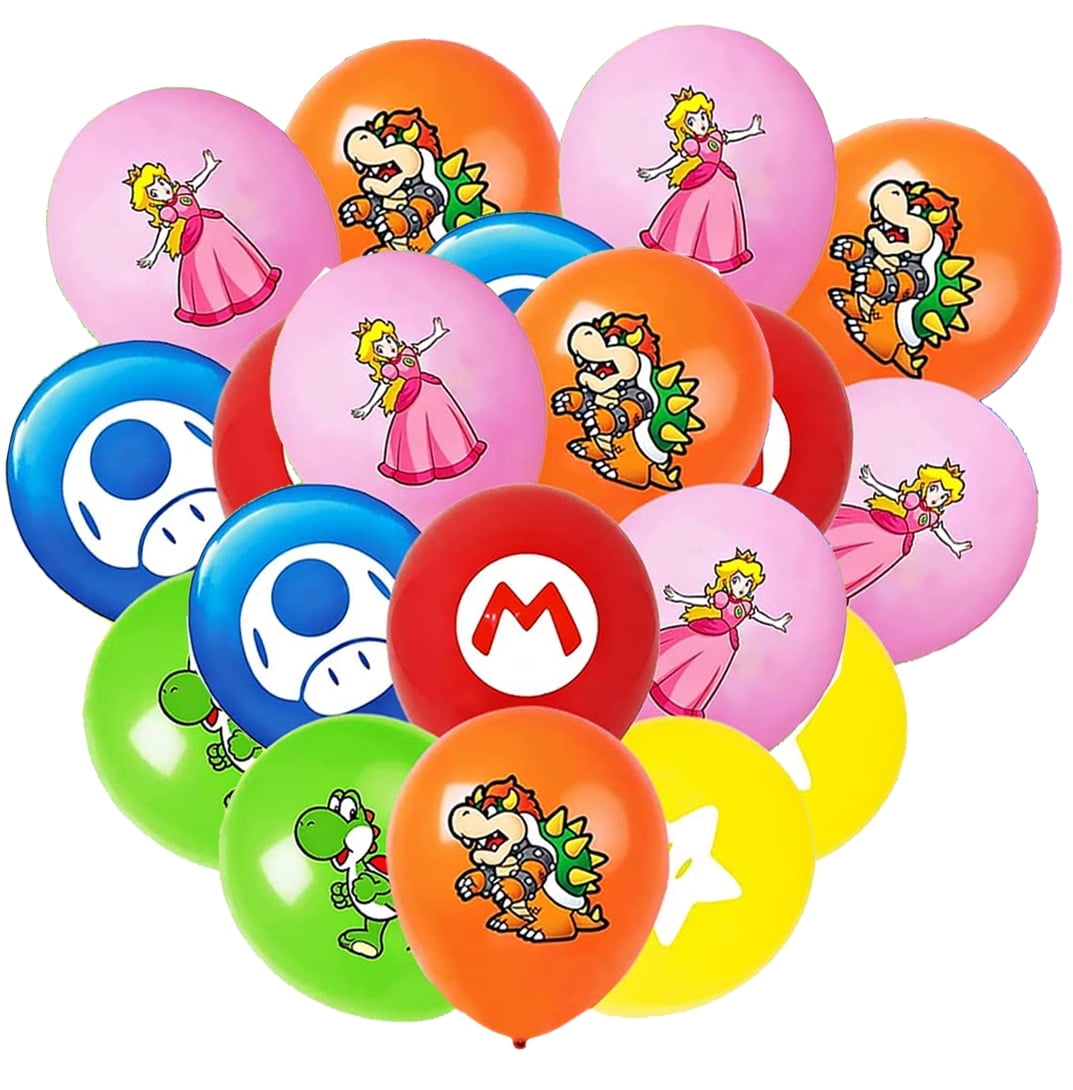 42 PCS Mario Balloons Latex Birthday Party Balloons Mario Brothers ...