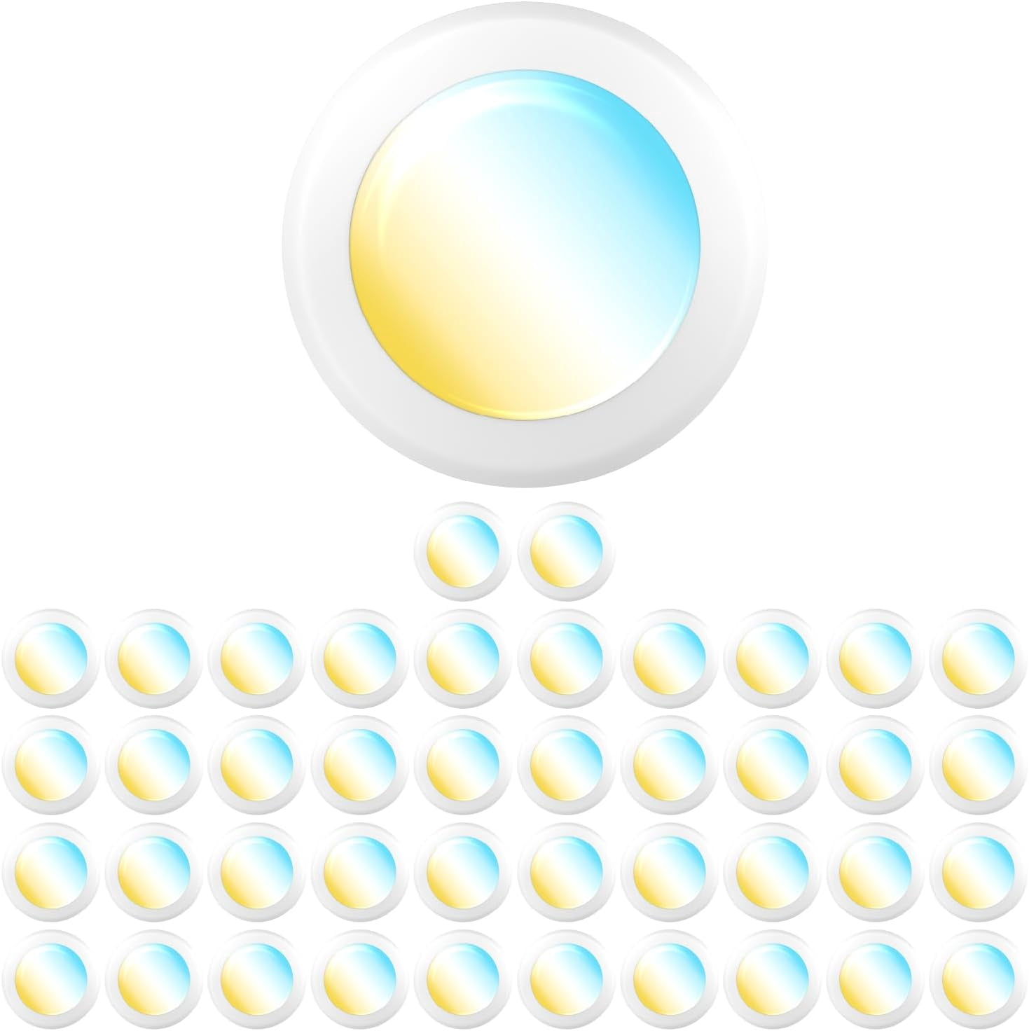 42 Pack LED Disc Lights Ceiling 6 Inch, Flush Mount Disk Light ...