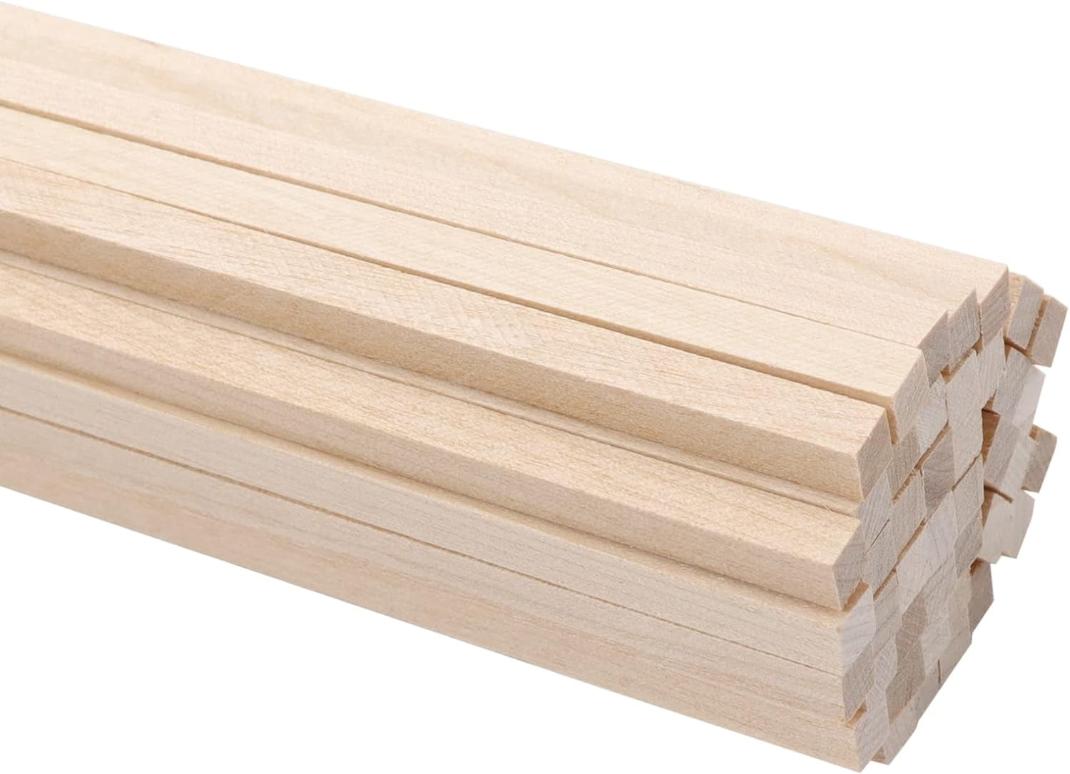 42 Pack Natural Wooden Square Dowel Sticks - 5mm x 30cm/12 Inches ...