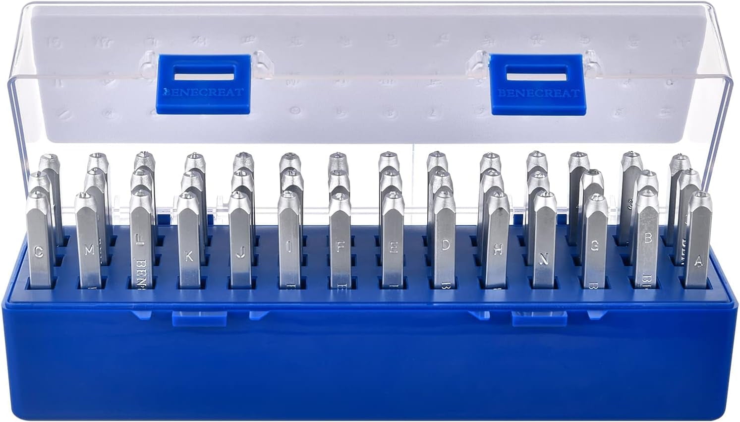 42 Packs (3mm 1/8") Letter and Number Metal Stamp Electroplated Carbon ...