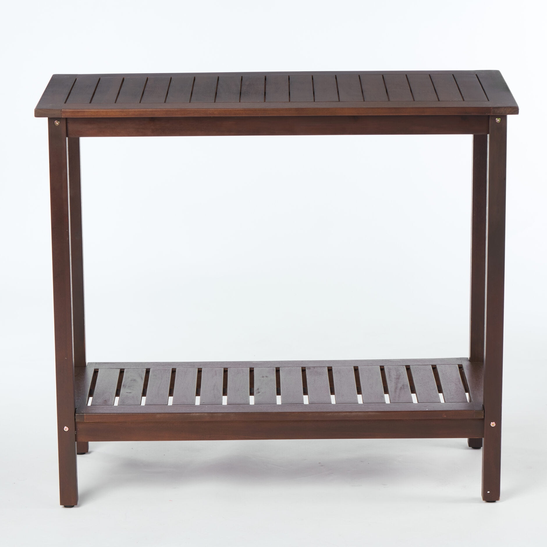 42" Patio Console Table, 2-Shelf Multifunctional Buffet Bar Storage ...