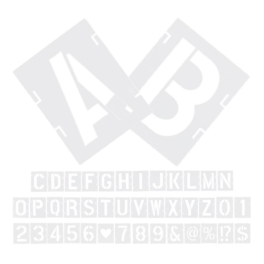 42 Pcs Alphanumeric Template Alphabet Poster Journal Letter Stencils White - Walmart.com