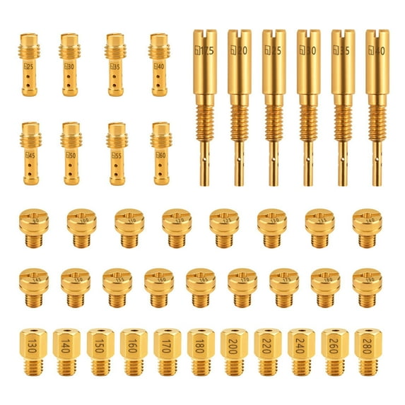 42 Pcs Carburetor Jet Kit Replacement for Mikuni Main & Pilot Slow Jet N100.604 VM28/486 VM4/042 ...
