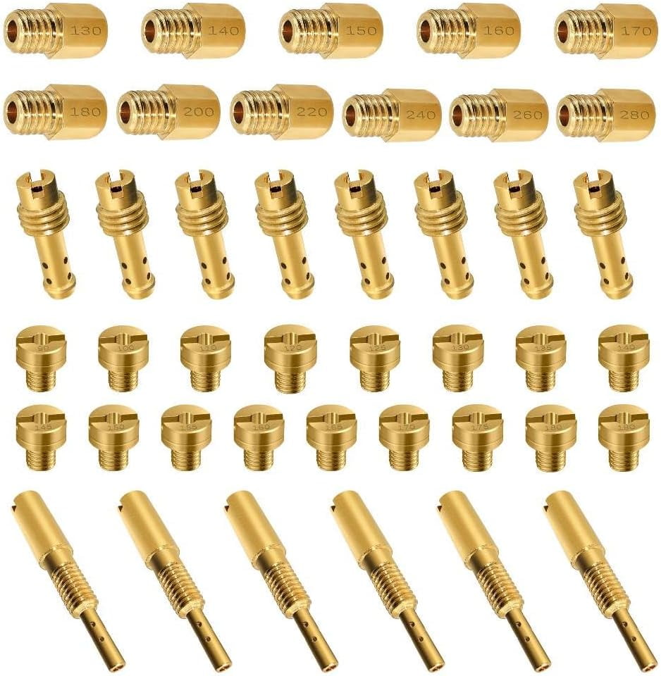 42 Pcs Carburetor Jet Kit for Mikuni Main & Pilot Slow Jet N100.604 VM28/486 VM4/042 VM22/210 ...
