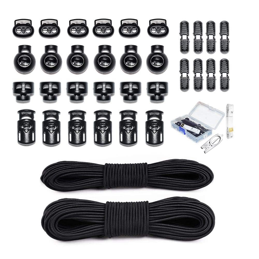 42 Pcs Cord Locks End Spring Toggle Stopper Zipper Pull Ends Fastener ...