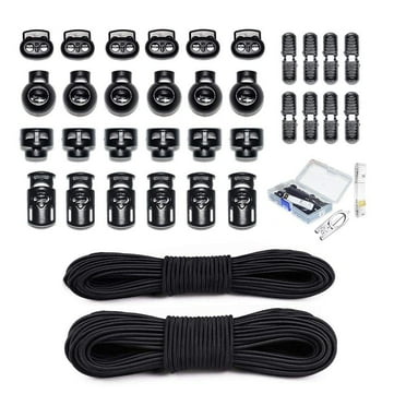 Craft County 10 Piece Plastic 5mm Dual Hole Cord Locks - Many Colors ...
