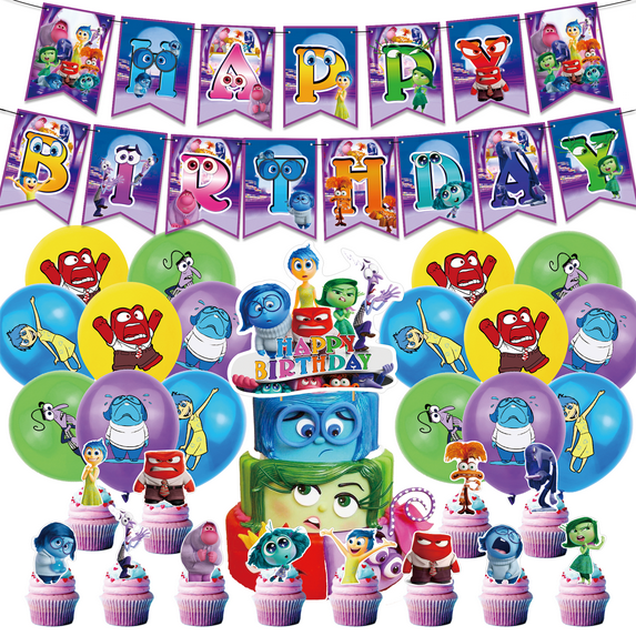 42 Pcs For Inside Out Theme Birthday Party Decoration Set - Includes ...