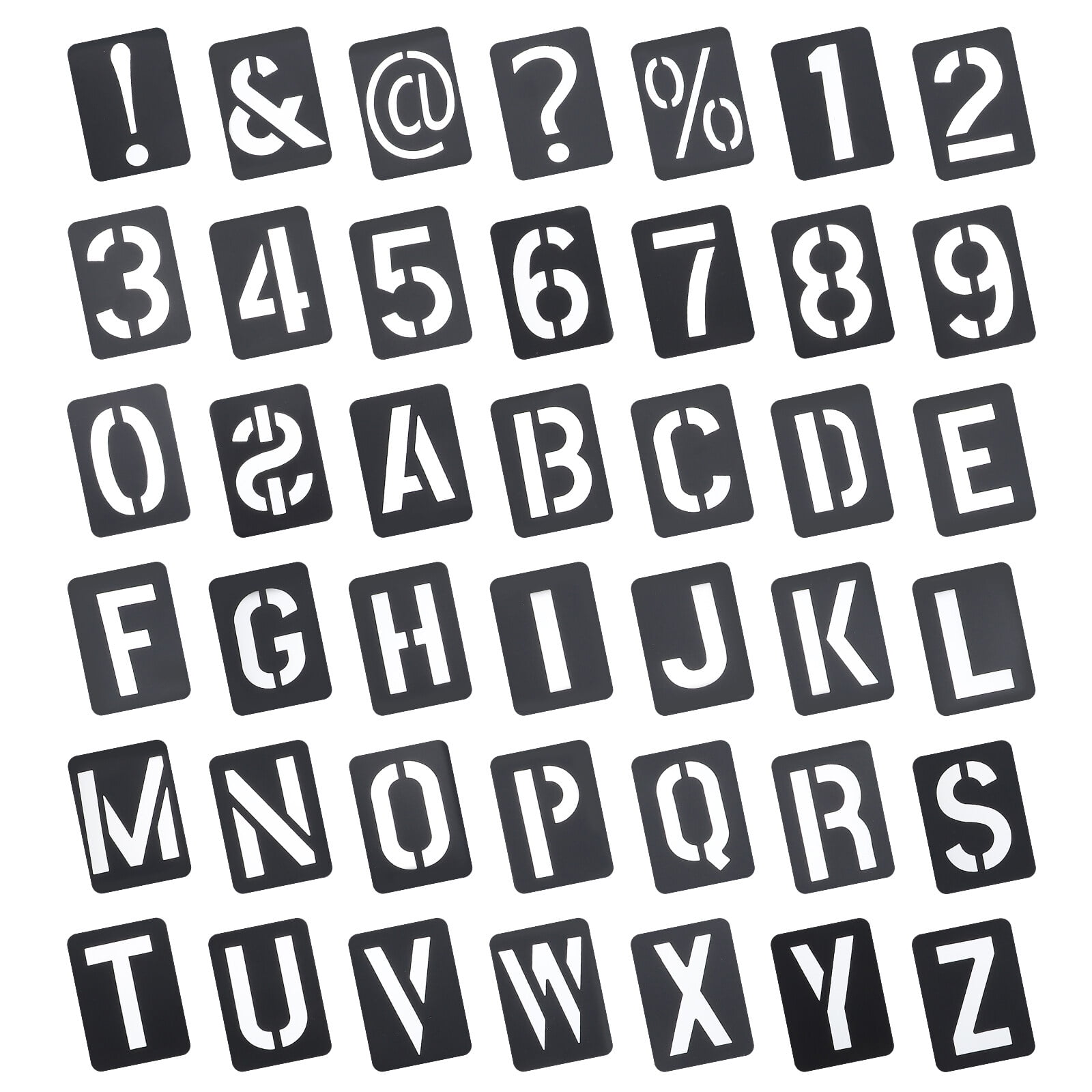 42pcs Stencil Set with Letters Numbers and Symbols for Painting Drawing ...
