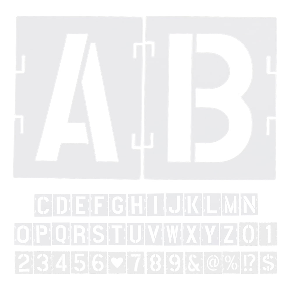 42 Pcs Letter Stencils Large Alphanumeric Template - Walmart.com