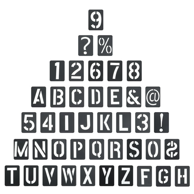 42 Pcs Letter Template Templates Numbers and Letters Drawing Pp Plastic ...
