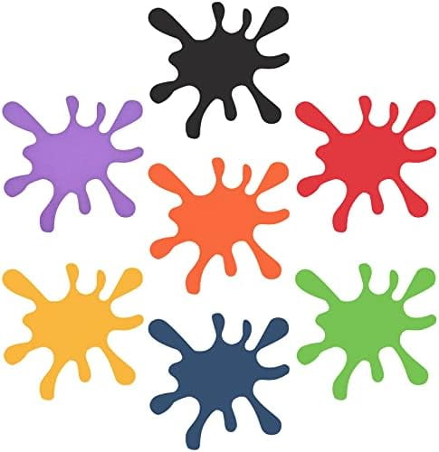 42 Pcs Paint Splatter Cutouts Colorful Art Painting Party Decorations ...