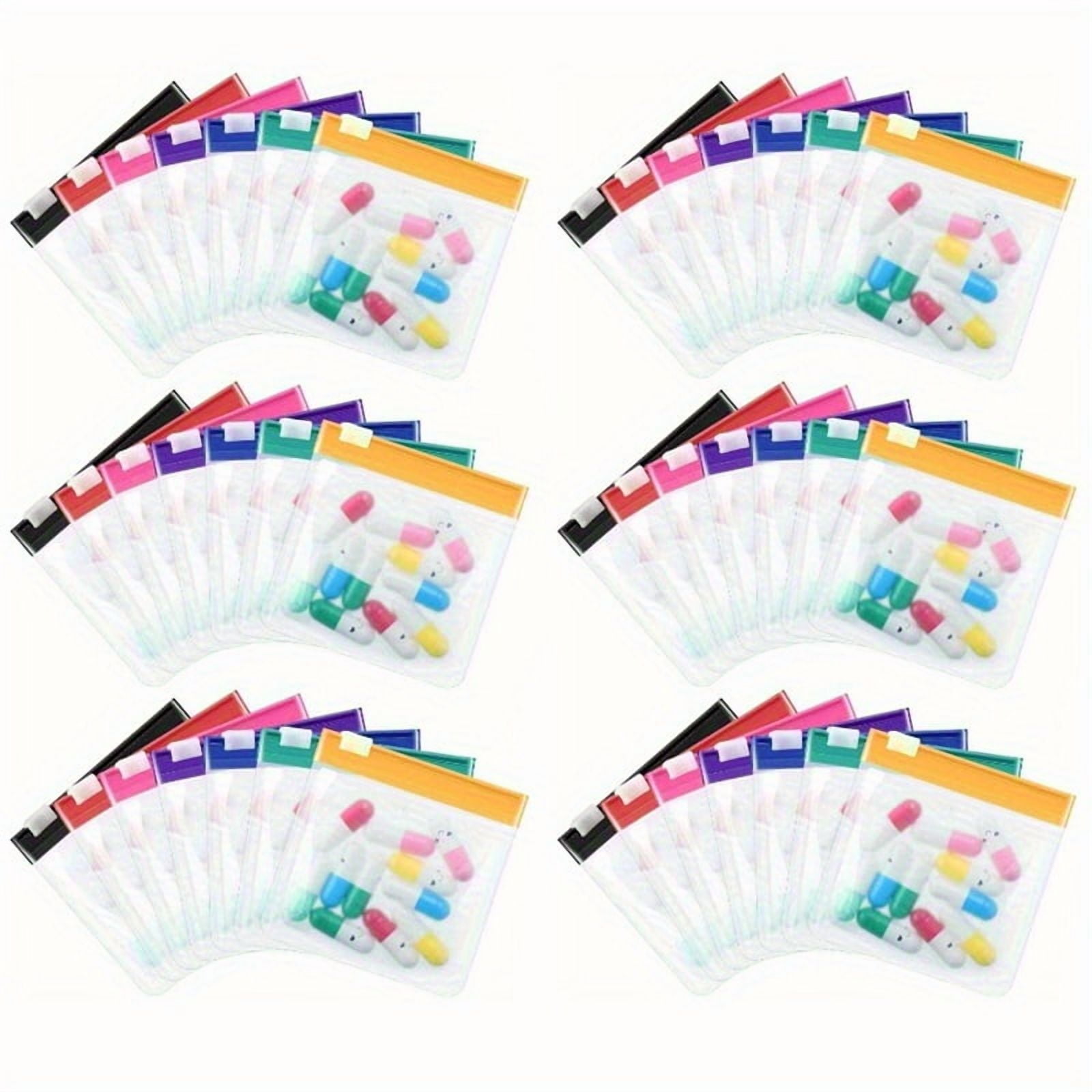42 Pcs Reusable EVA Pill Pouch Bags, Translucent Medicine Organizer Set ...